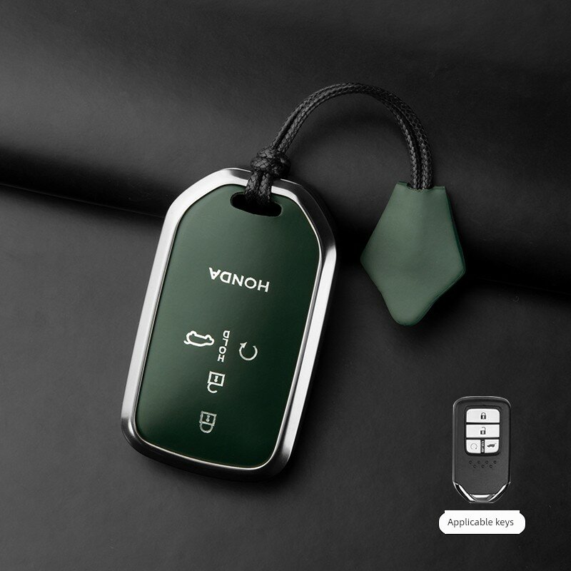 Чехол для ключа Honda Civic, Accord, CR-V - 4-кнопочный, павлин-зеленый, простой шнур