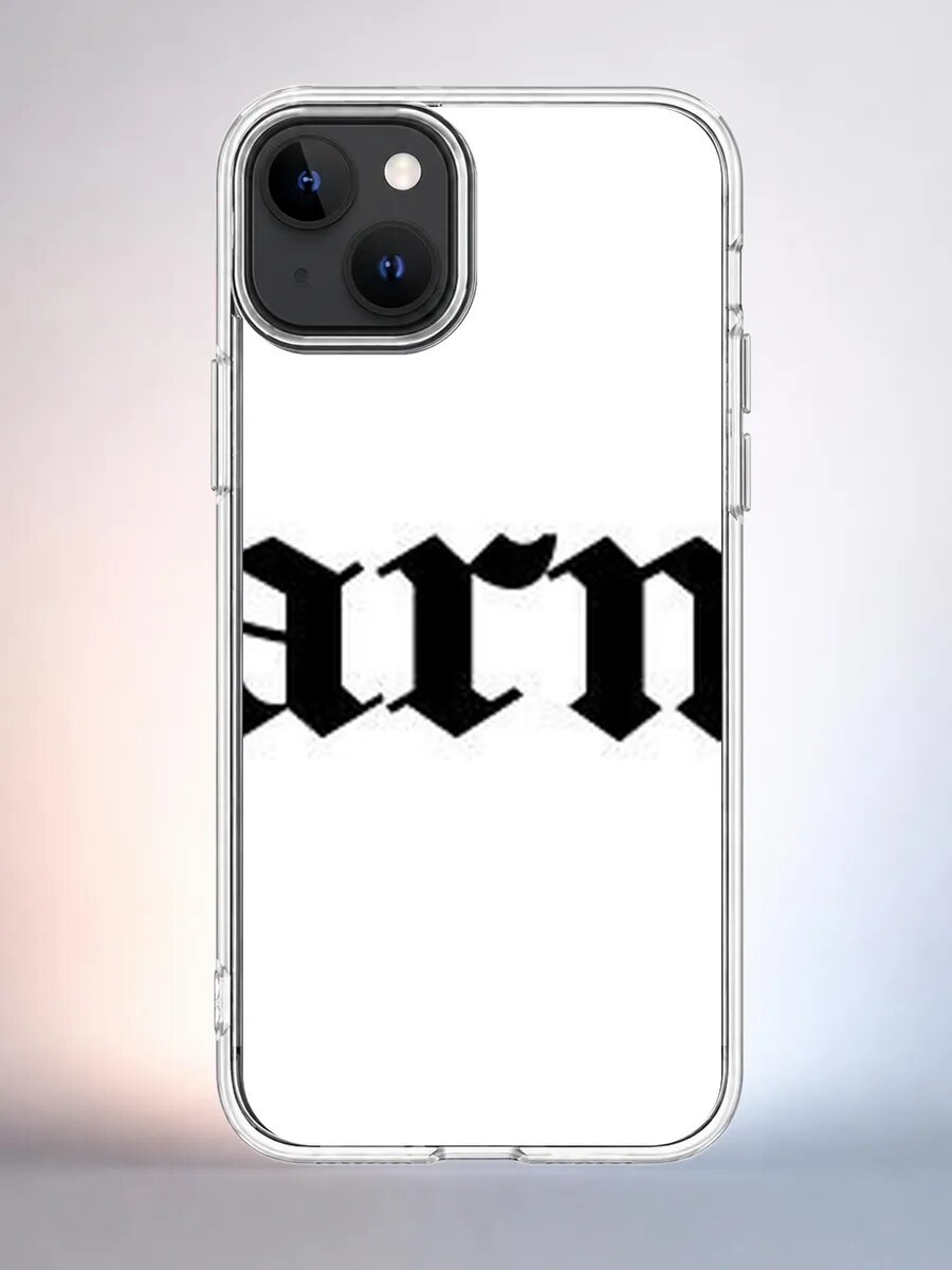 Чехол iPhone 13 karma надпись силиконовый прозрачный