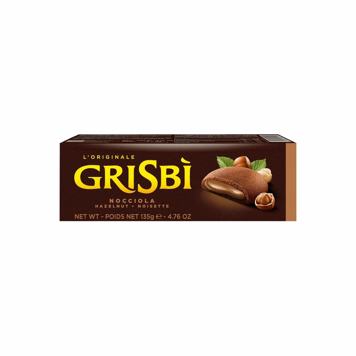 Печенье Grisbi с начинкой из орехового крема, 135г (2088271)