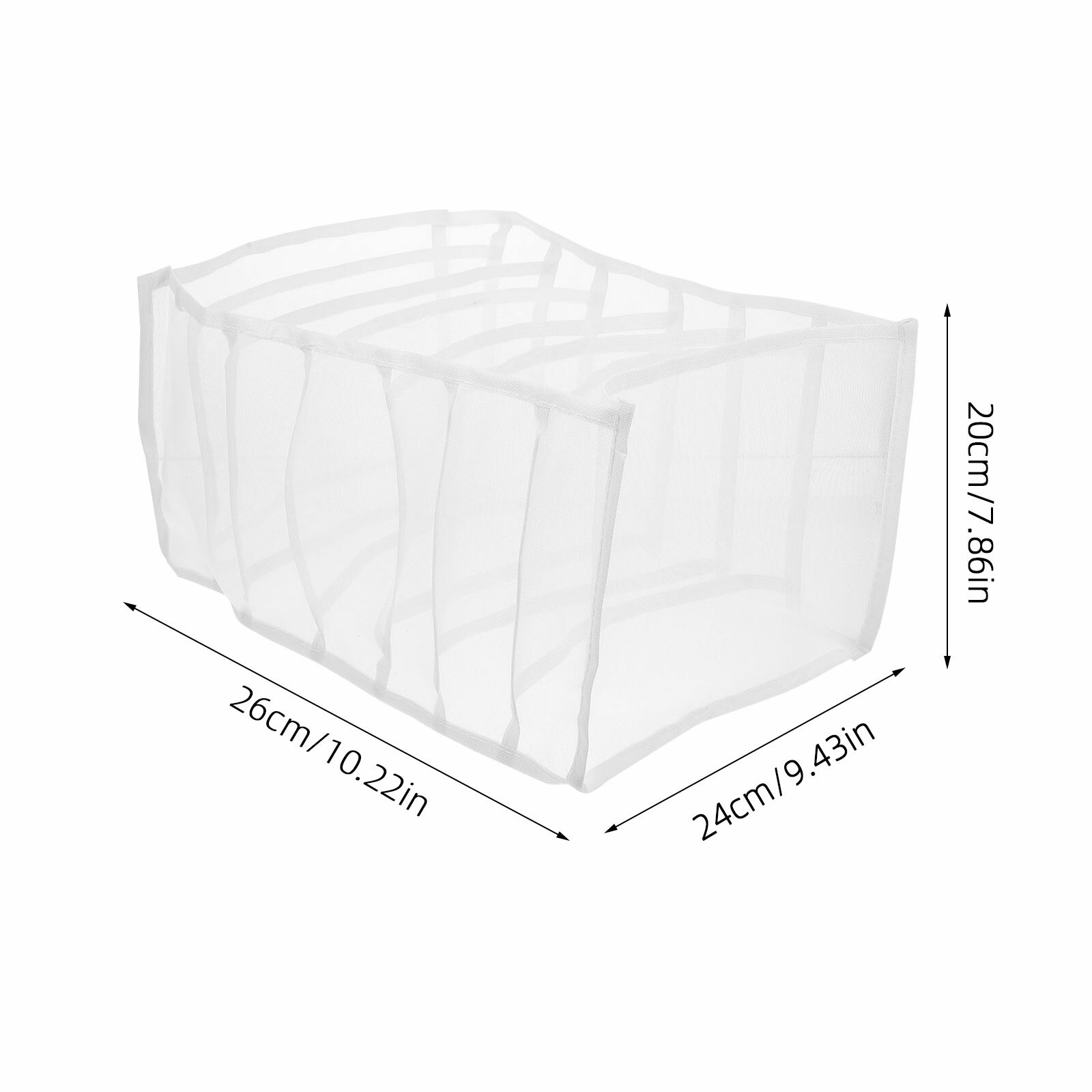 Органайзер для хранения одежды с отделениями 36x25cm белый набор из 2 штук