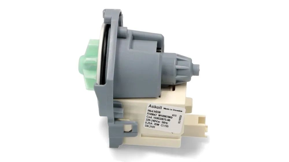 Насос сливной для посудомоечной машины Whirlpool WFC 3B19, WFC 3B19 IS 488000386526 (mod.338 RC0425 W10907860), ADG 301. Товар уцененный