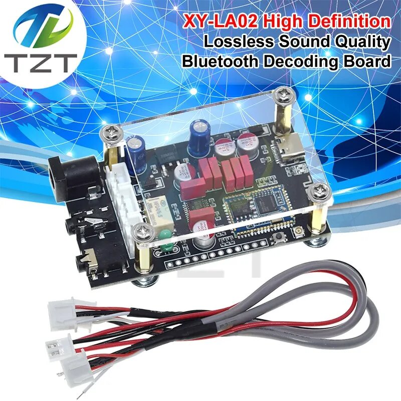 DC8-24V XY-LA02 Qualcomm QCC5125 + PCM5102A Bluetooth аудиофильский декодер Bluetooth 5.1 плата APTX LDAC без потерь HD качество звука