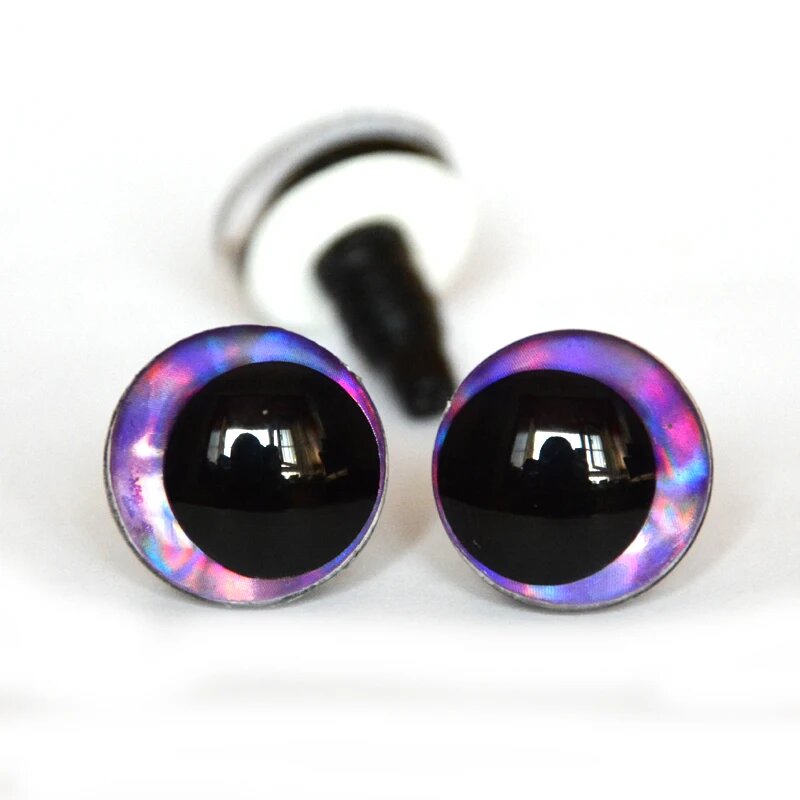 Глаза для кукол 14mm, фиолетовые, 20 шт.