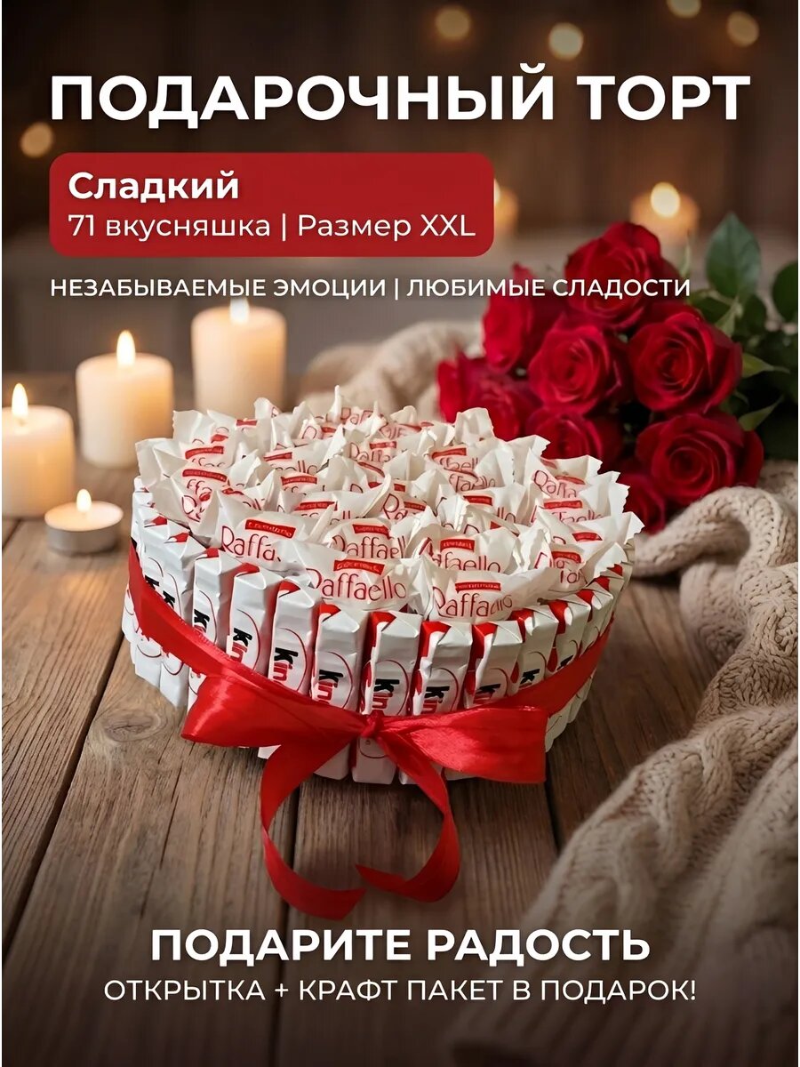 Торт Киндер с конфетами Raffaello от BUKET_VRN_36 big