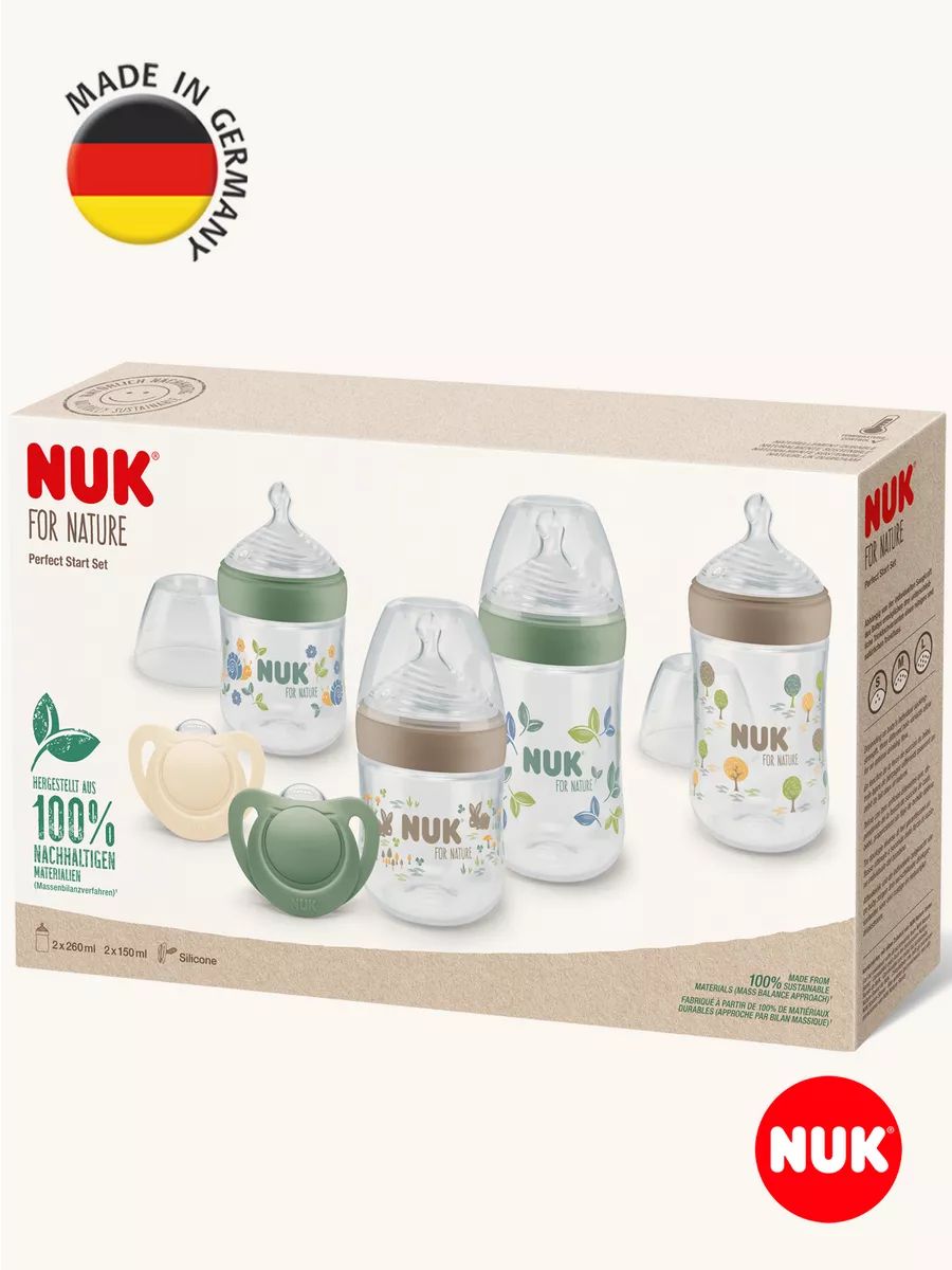 NUK FOR NATURE Набор для новорожденного Перфект: 4 бутылочки и 2 пустышки