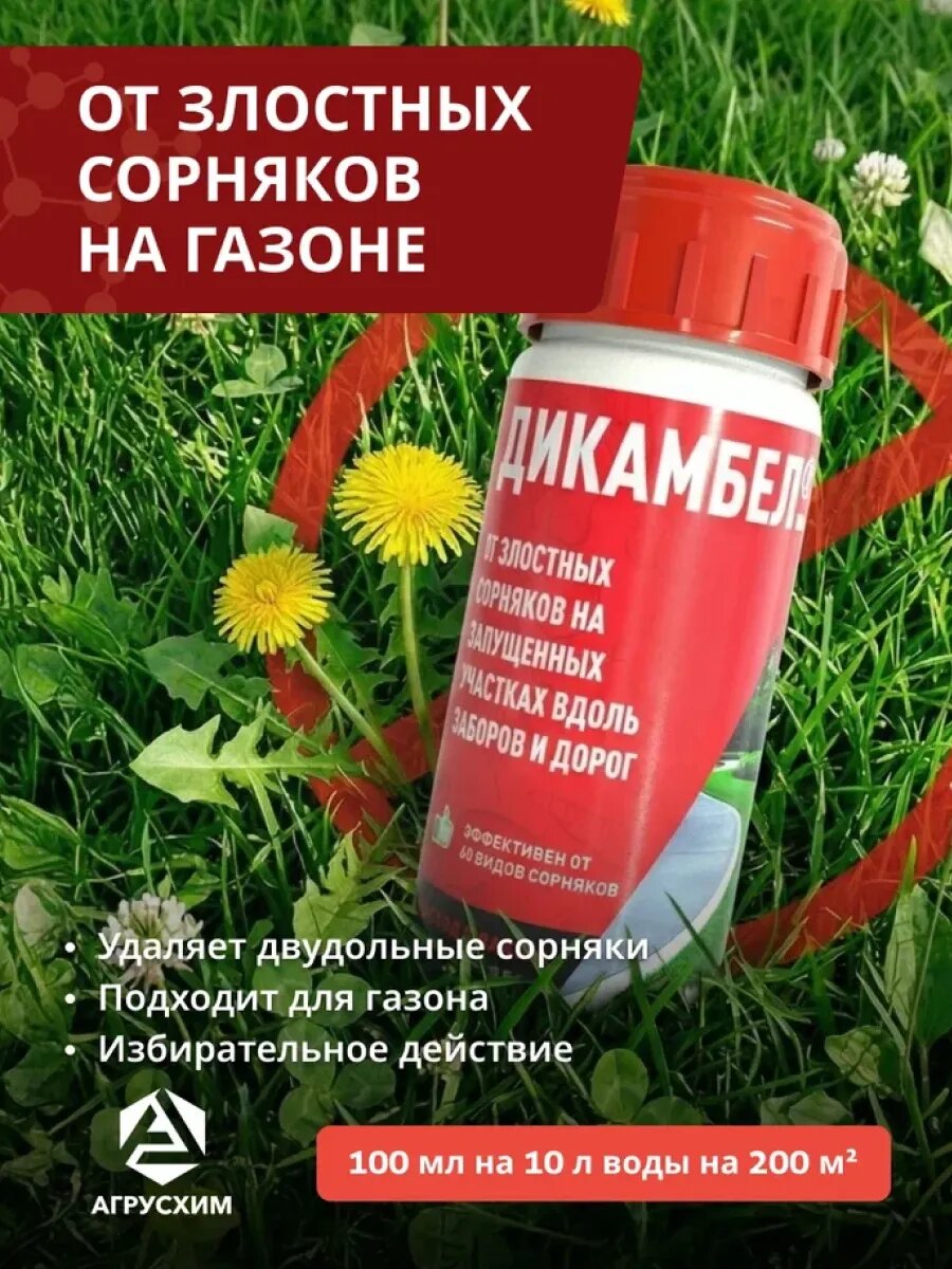 Средство для борьбы с сорняками Дикамбел, 100м