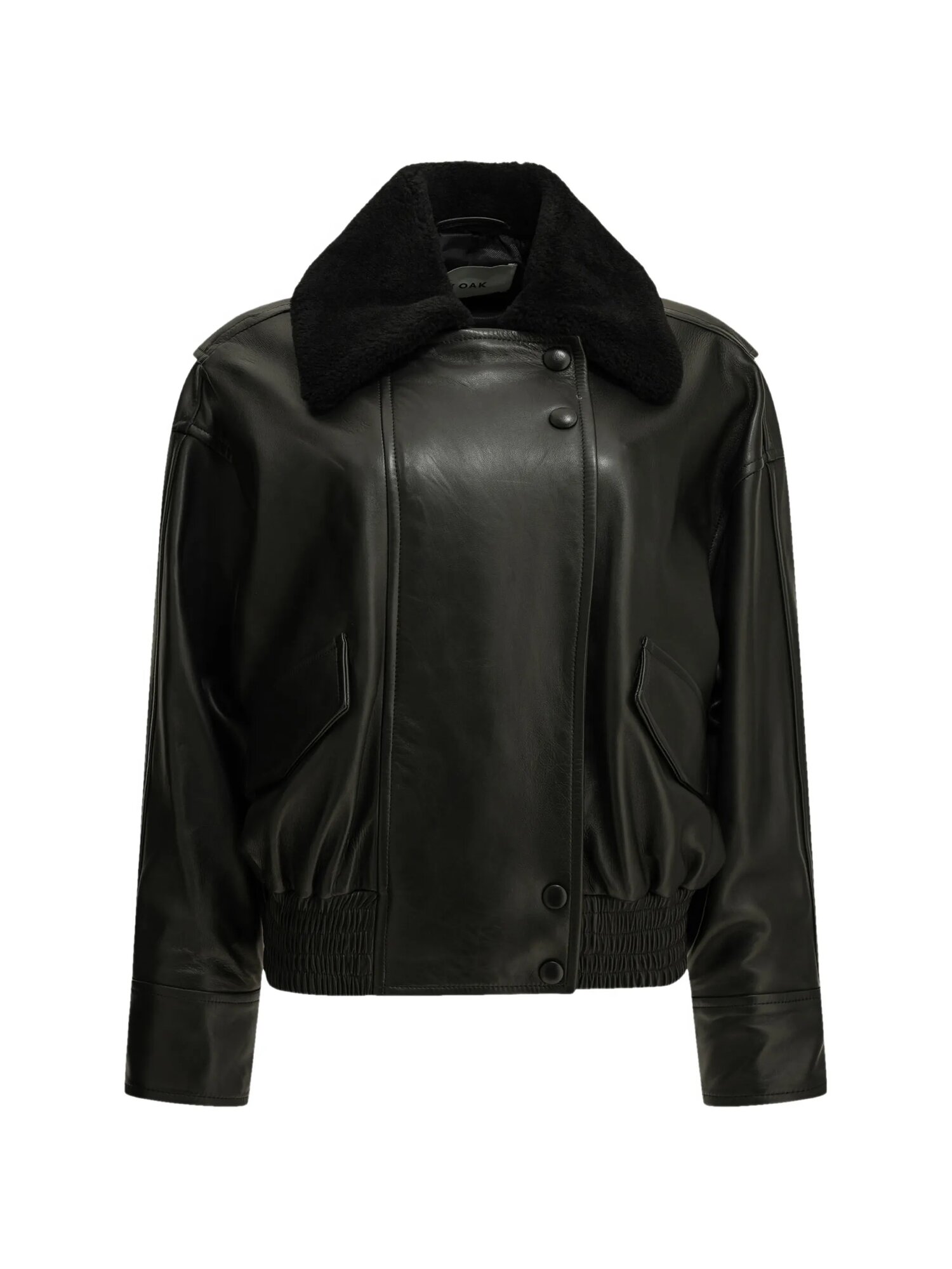 Пальто Shearling-collar leather coat