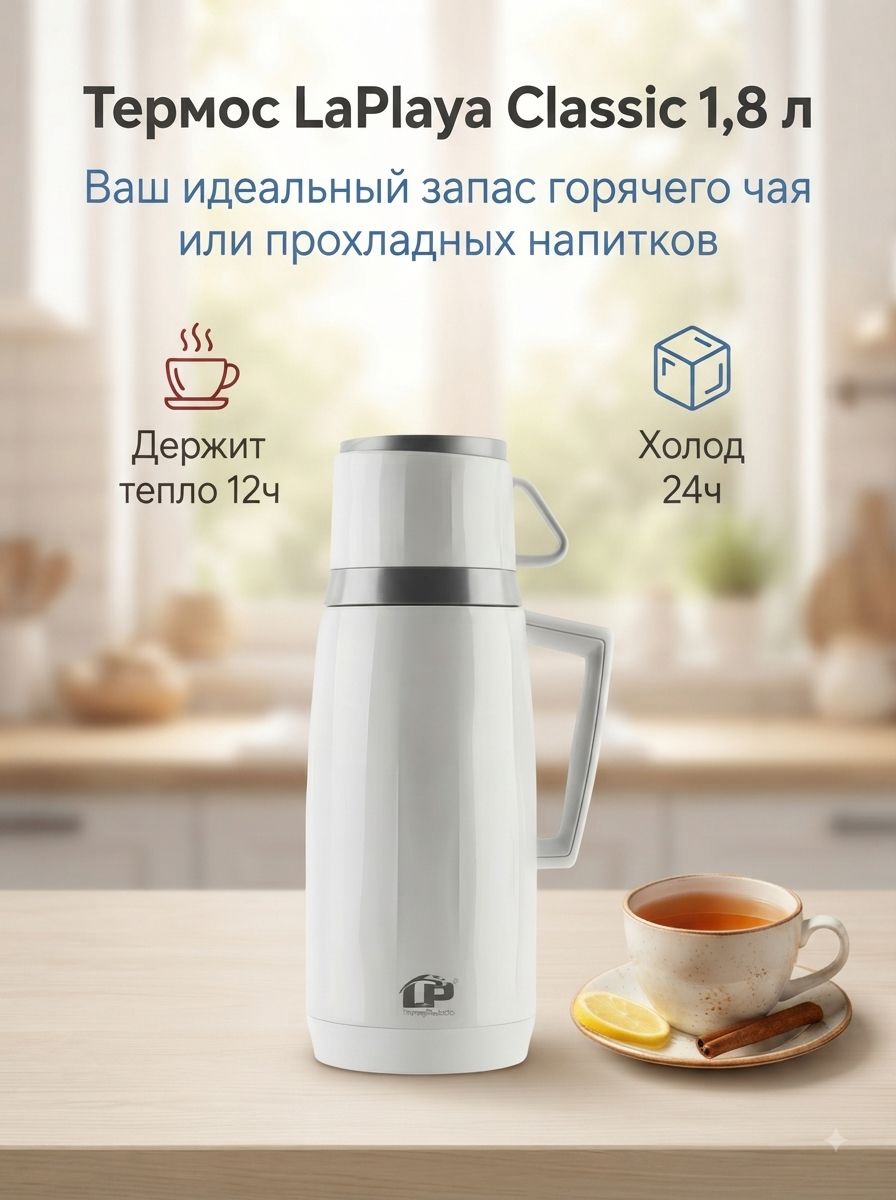 Термос LaPlaya Classic 1,8л White (62039)