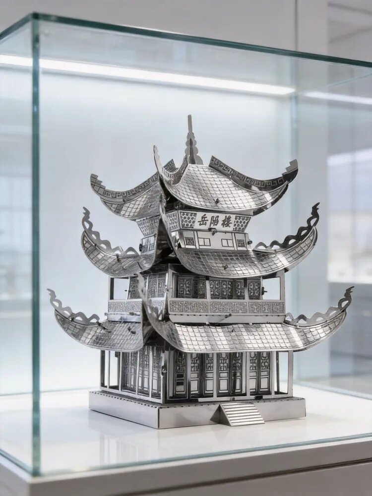 Металлический 3D-конструктор Архитектура, сборная модель здания DIY, головоломка для взрослых, 14+.