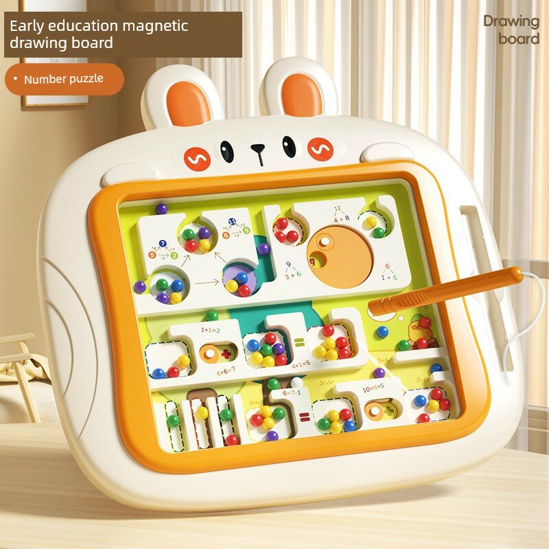 Игра-головоломка с цифрами для образовательной игрушки детей 3-6 лет, портативная активность контроля карандаша,