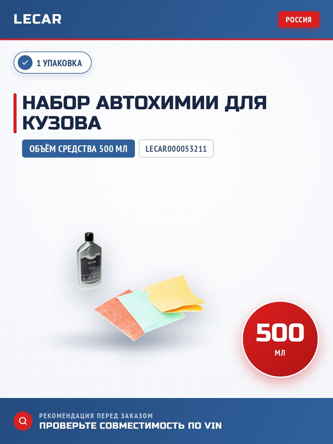 Набор автохимии по уходу за кузовом LECAR LECAR000053211