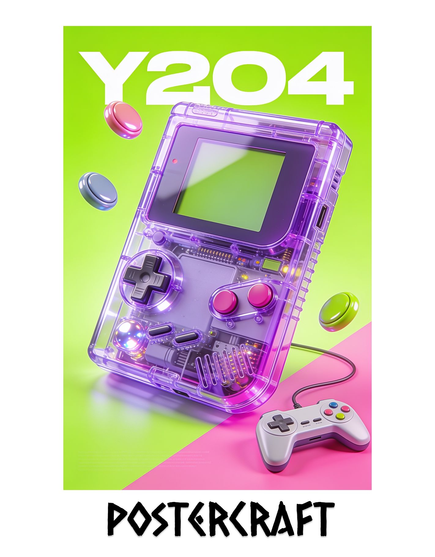 Стильный Постер "Y2K", 59.4х42см, А2, глянцевый