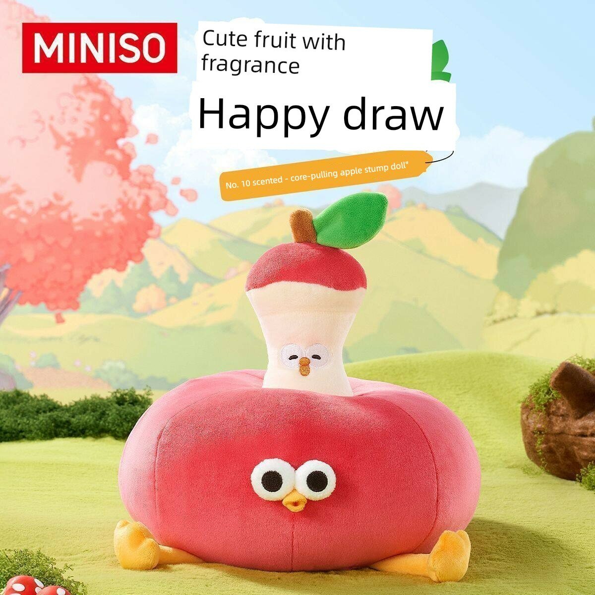 MINISO №10 Ароматизированная выдвижная кукла-яблоко, креативная игрушка, милая кукла для школьников Плюшевая игрушка