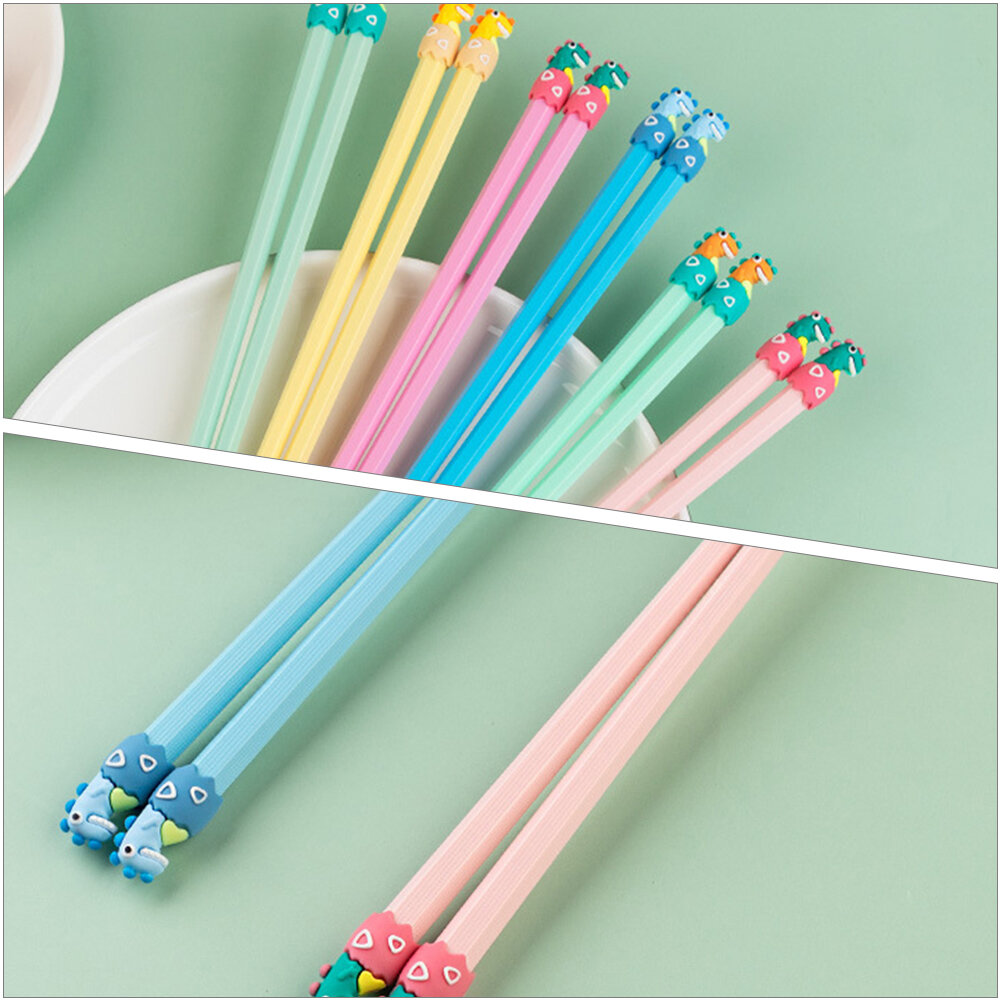 3 Пары Переиспользуемых Chopsticks С милым Динозавром Весело Картинка 20.70X1.00X1.00Cm
