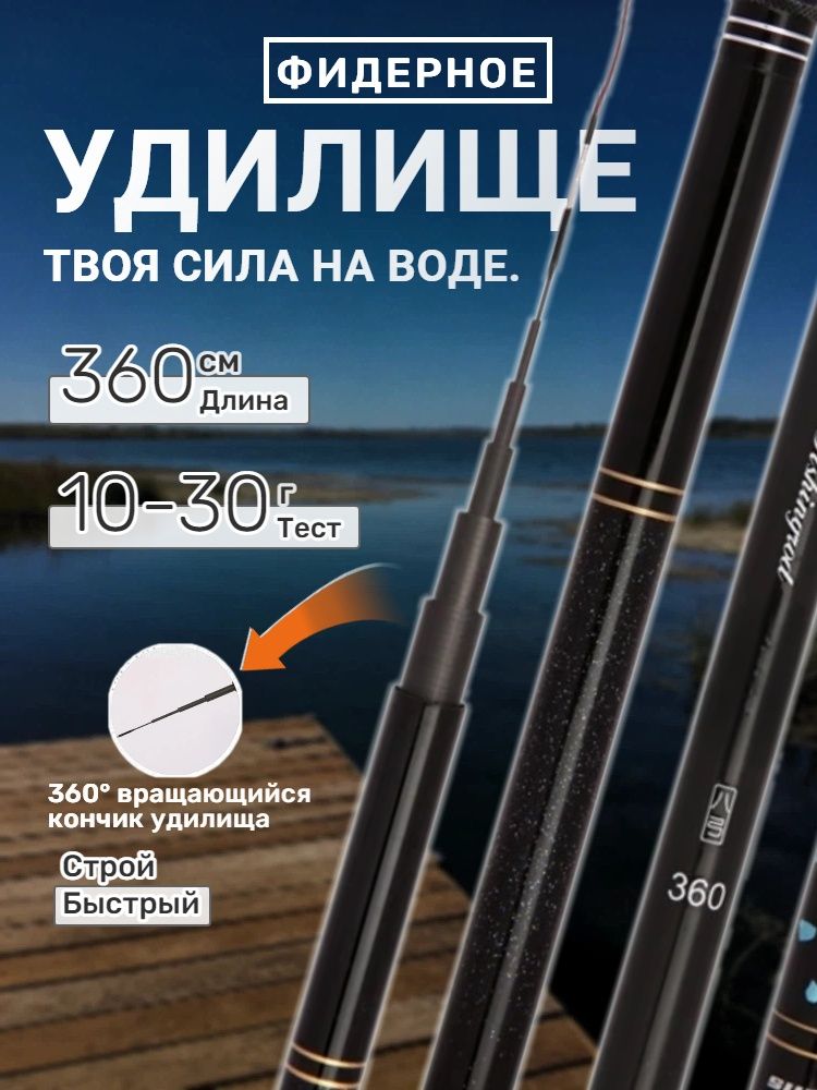Удилище карбоновое жесткое 6h с хамелеоновой покраской для скоростной ловли карпа в черенке