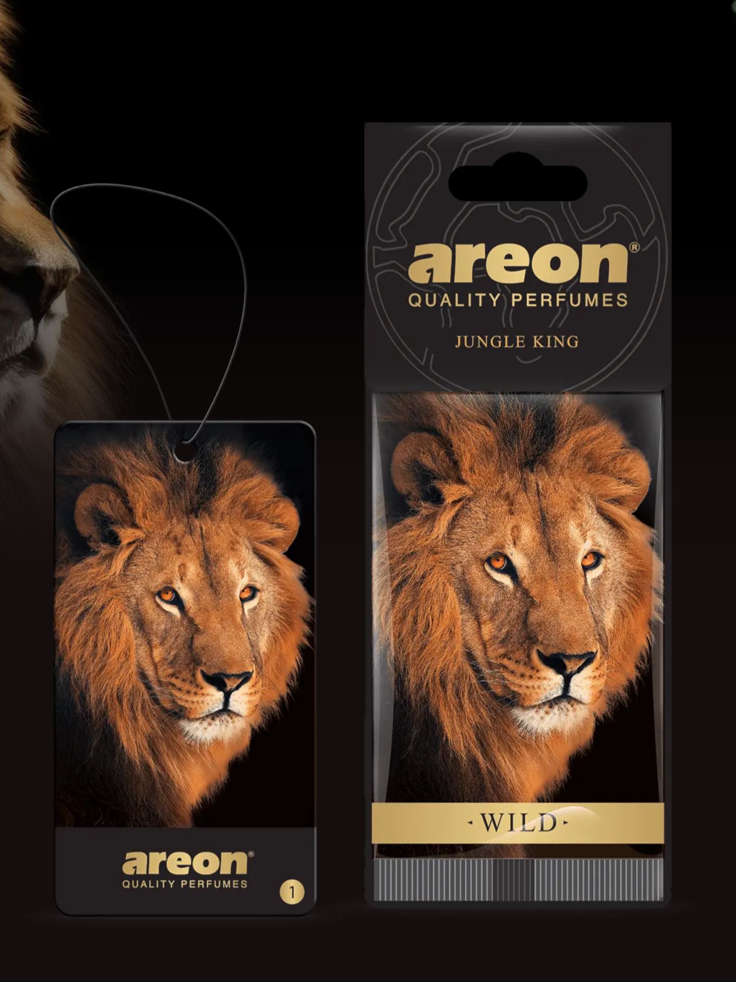 Освежитель воздуха "AREON" WILD Jungle King/Король джунглей Лев, подвесной картон