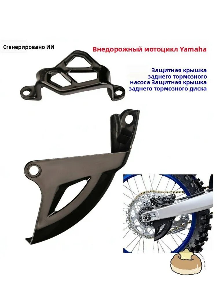 Подходит для Yamaha YZ125/250/450/ 1 Комплект защитной крышки заднего тормозного насоса WR, 1 комплект крышки тормозного диска