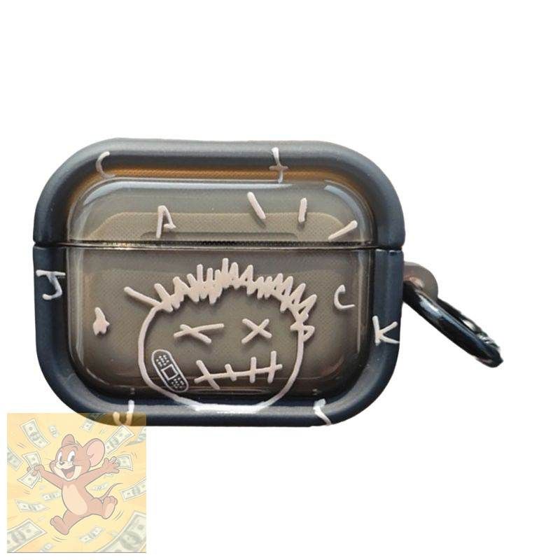 Защитный чехол Для Bluetooth-гарнитуры Apple Creative Graffiti Edition-Черный-airpods1 2-го поколения силиконовый
