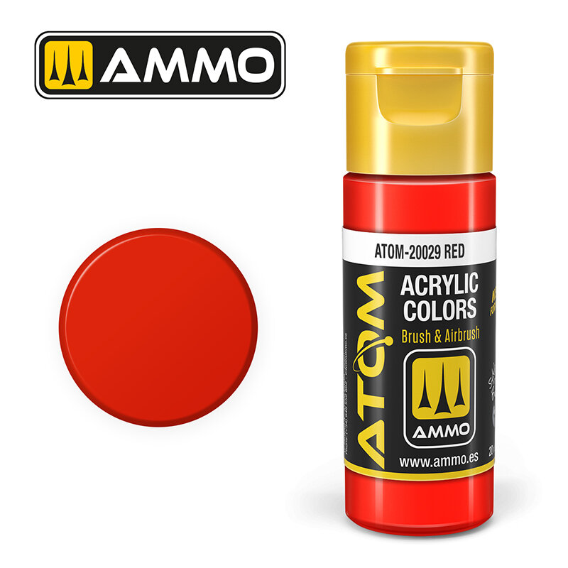 Краска акриловая ATOM COLOR Red