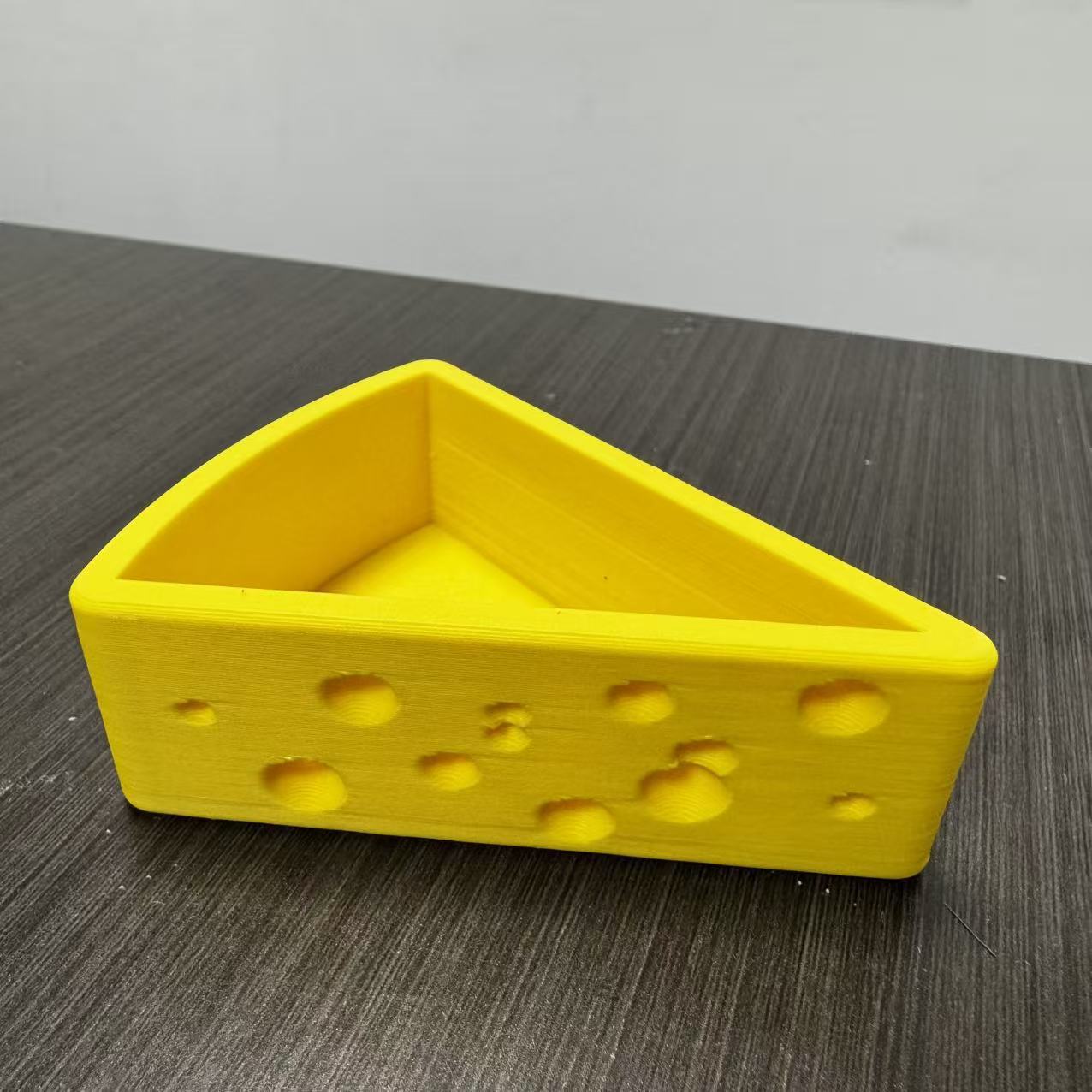 Трансграничный хит продаж: 3D-печатная треугольная коробка для хранения в виде сыра, настольный органайзер для ручек и украшений, забавный декор.