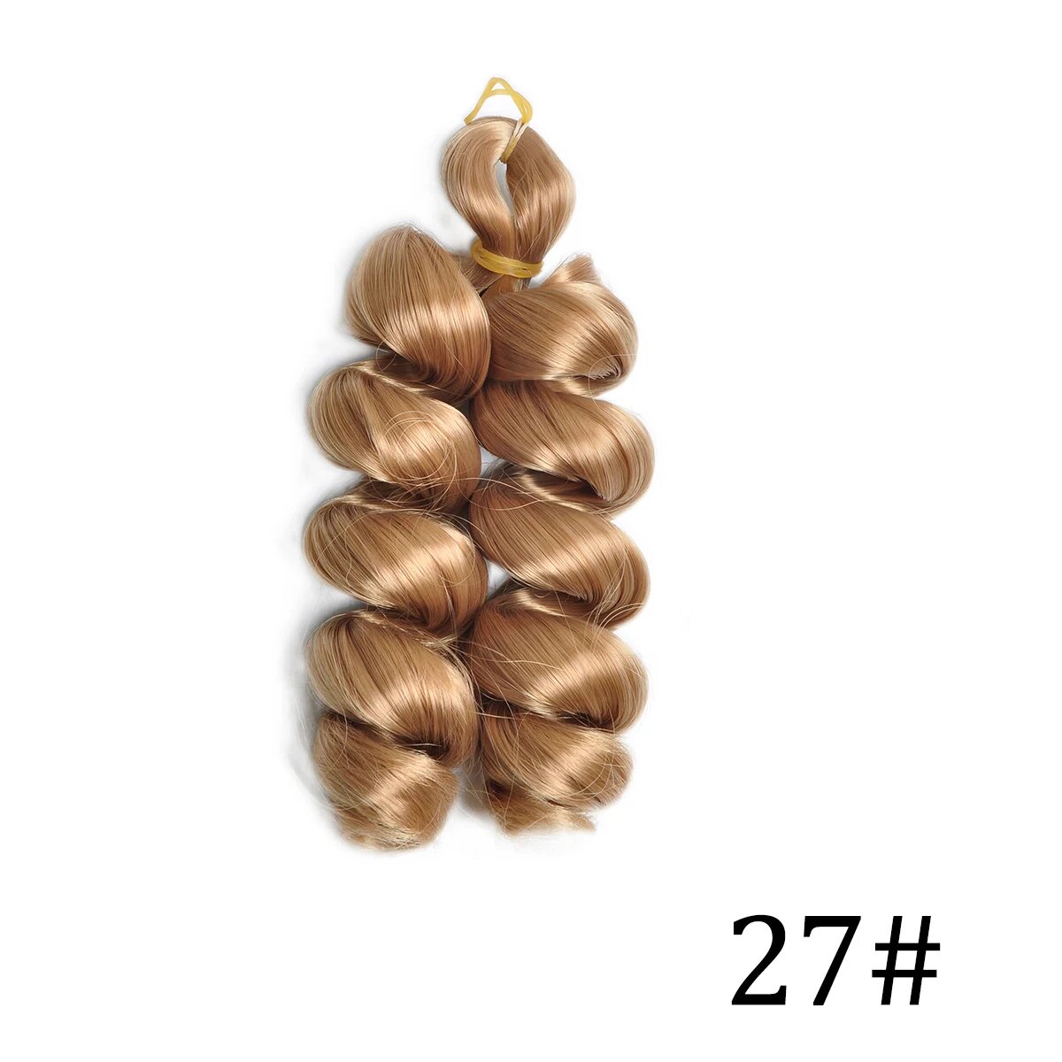 Синтетические волосы бежевые 27#, кудри, 3шт