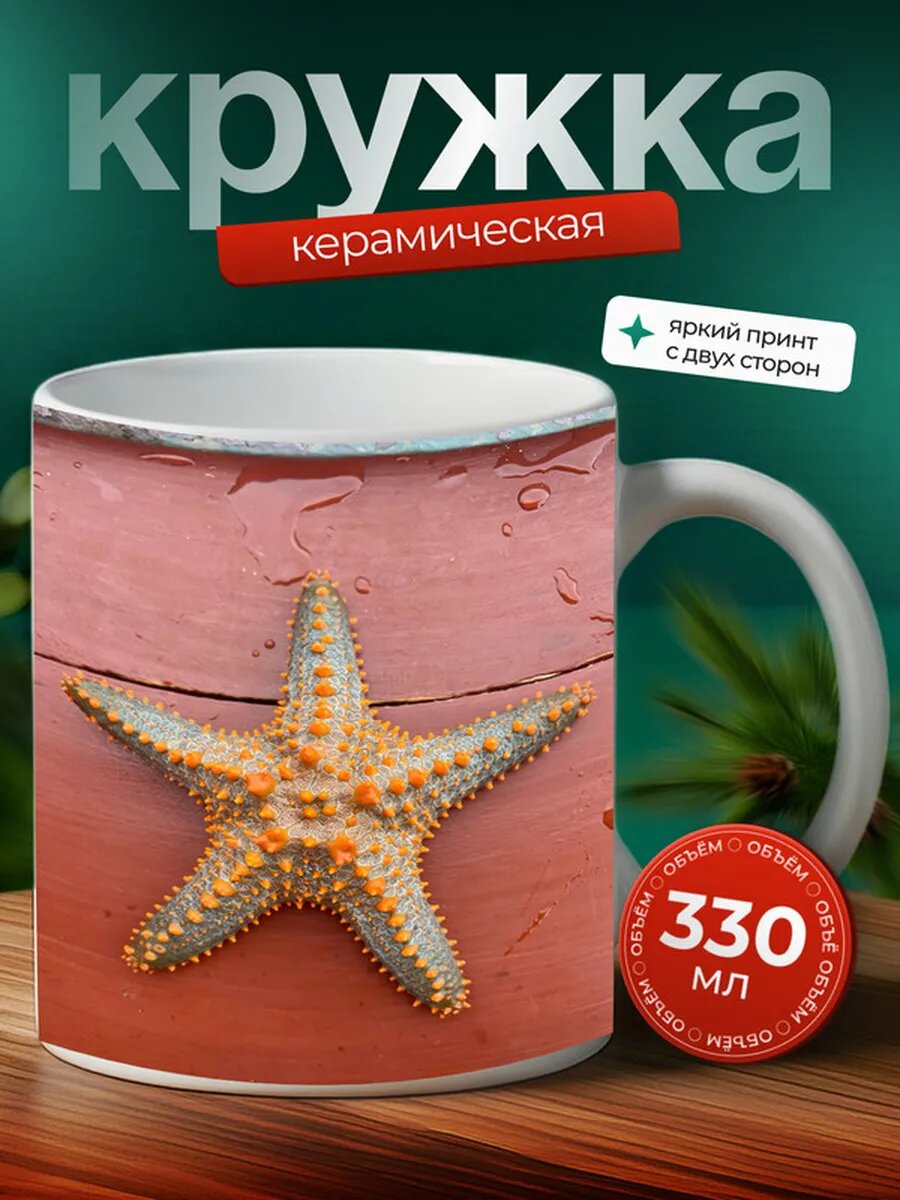 Кружка Морская звезда иглокожее 20,
