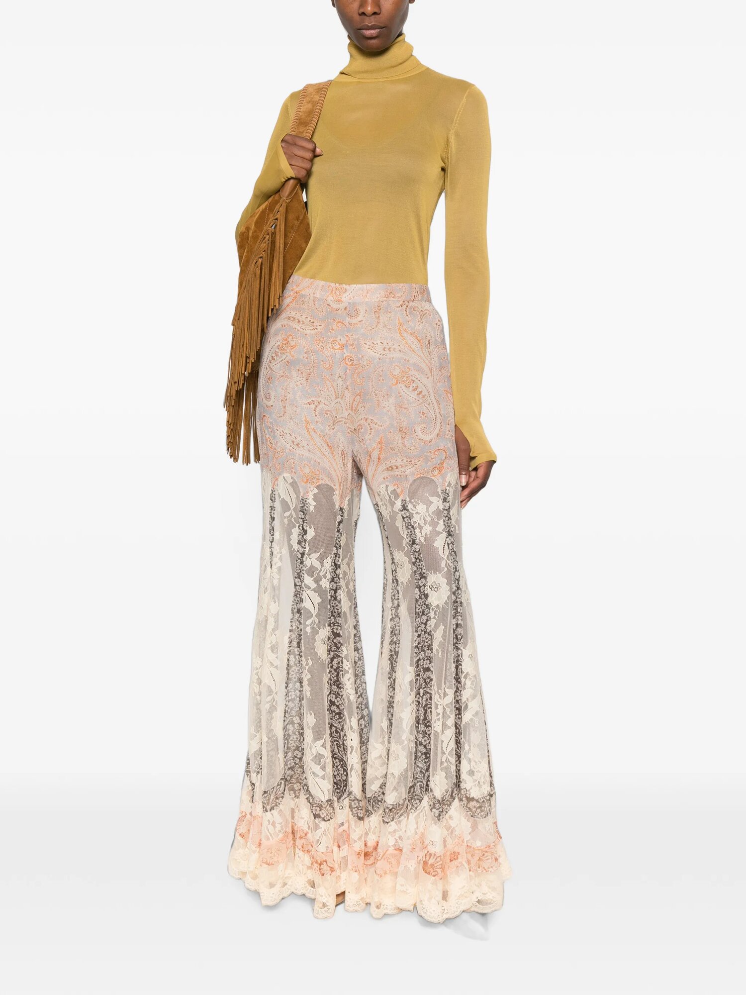 Брюки ZIMMERMANN Panelled flared trousers, размер 38 — фото 1