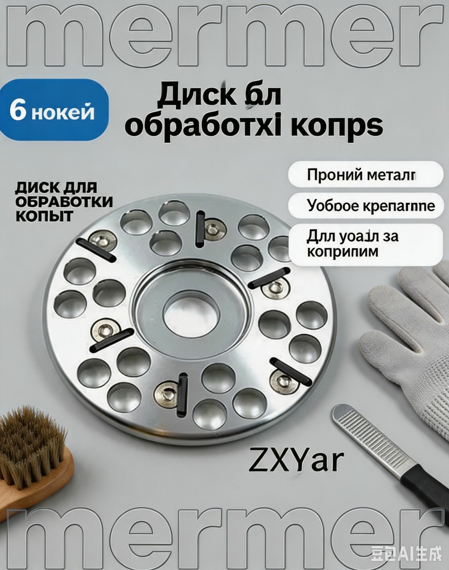 Качественный диск для обрезки, 6 ножей
