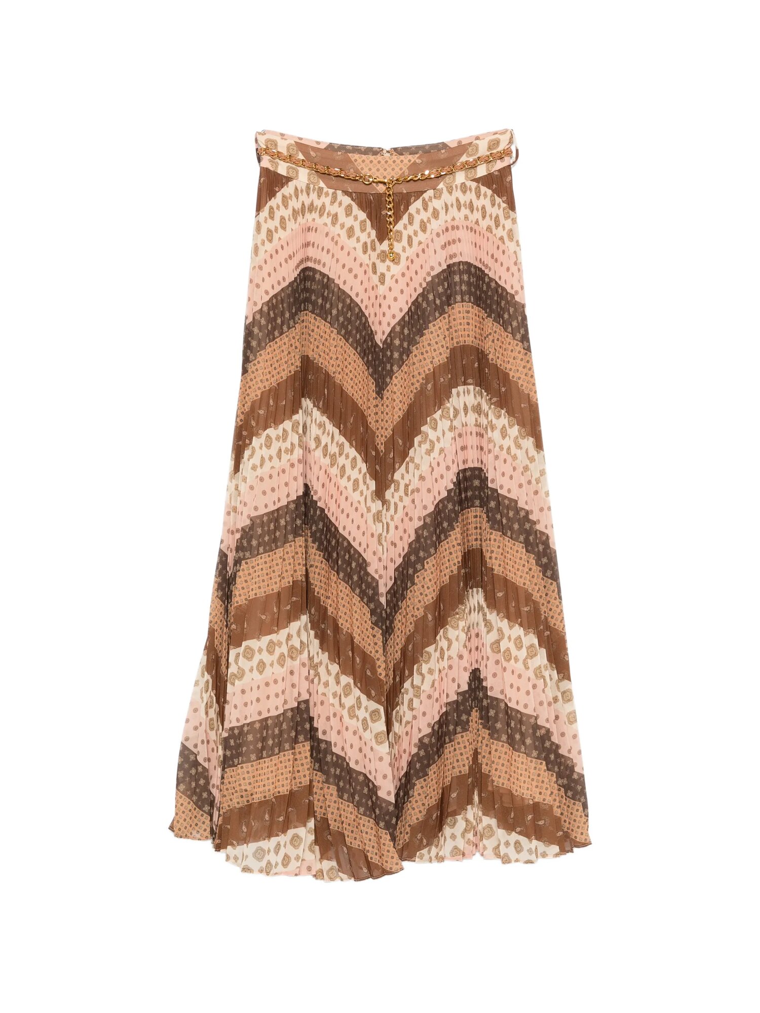Юбка Sunray chevron-print midi pleated skirt