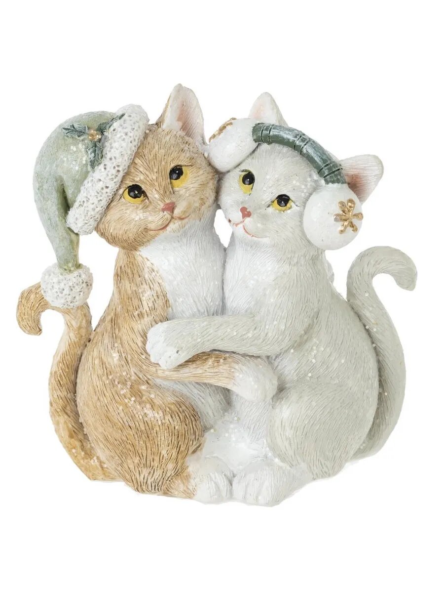 Фигурка декоративная Кошечки, полимерная, 8 см