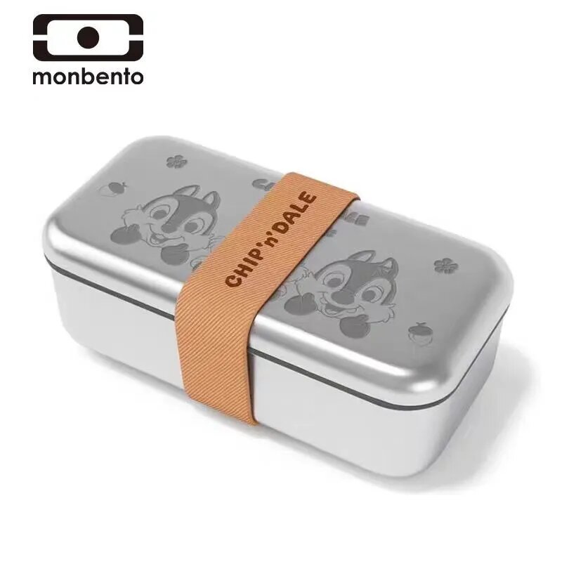 Ланч-бокс Monbento из нержавеющей стали, серебристый, с ремешком