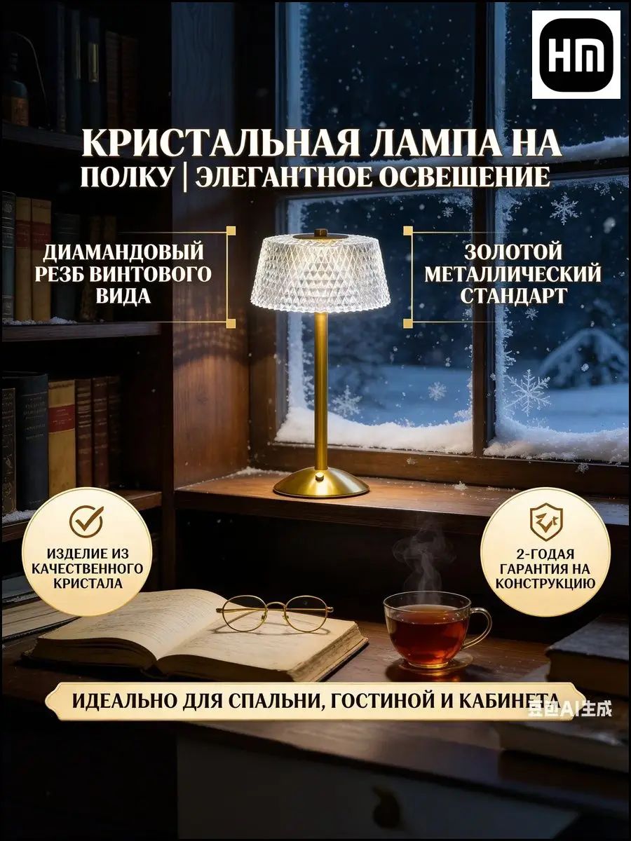 Трехцветная светодиодная розовая лампа diamond dimmable crystal table lamp с сенсорным управлением, беспроводной связью и аккумулятором