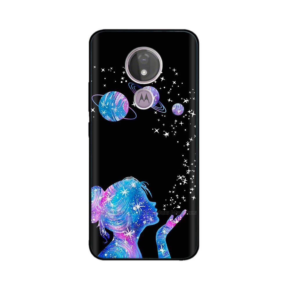 Чехол Motorola Moto G7 Plus, черный, силикон