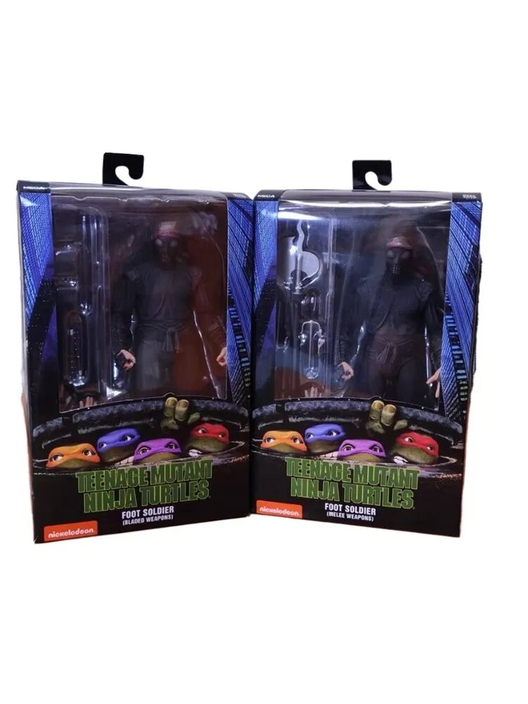 Фигурки NECA Teenage Mutant Ninja Turtles (1990) Action Figure Foot Soldier melee weapons 2-Pack(7inches)