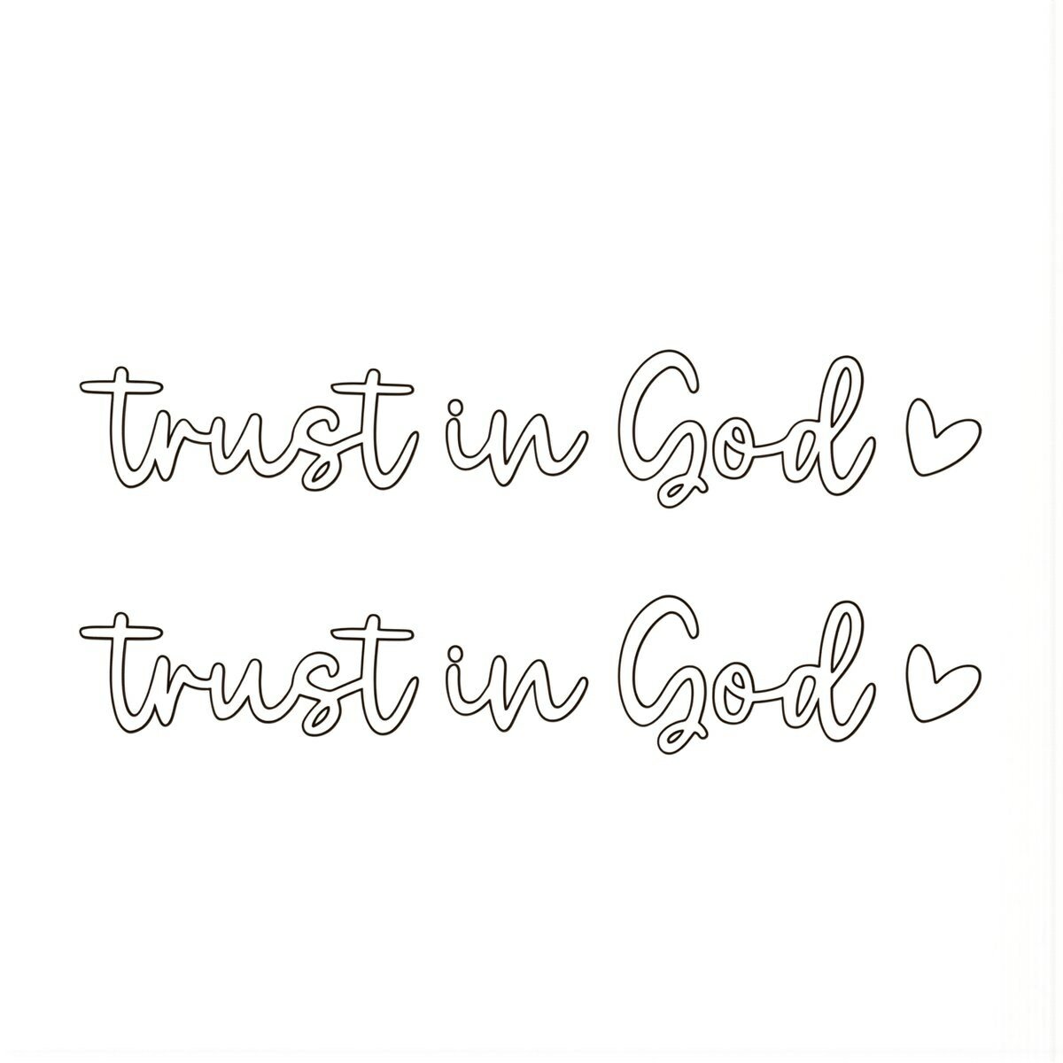Стикер для внутреннего зеркала автомобиля 2 штуки надпись Trust in God декор белый подходит для стеклянных поверхностей