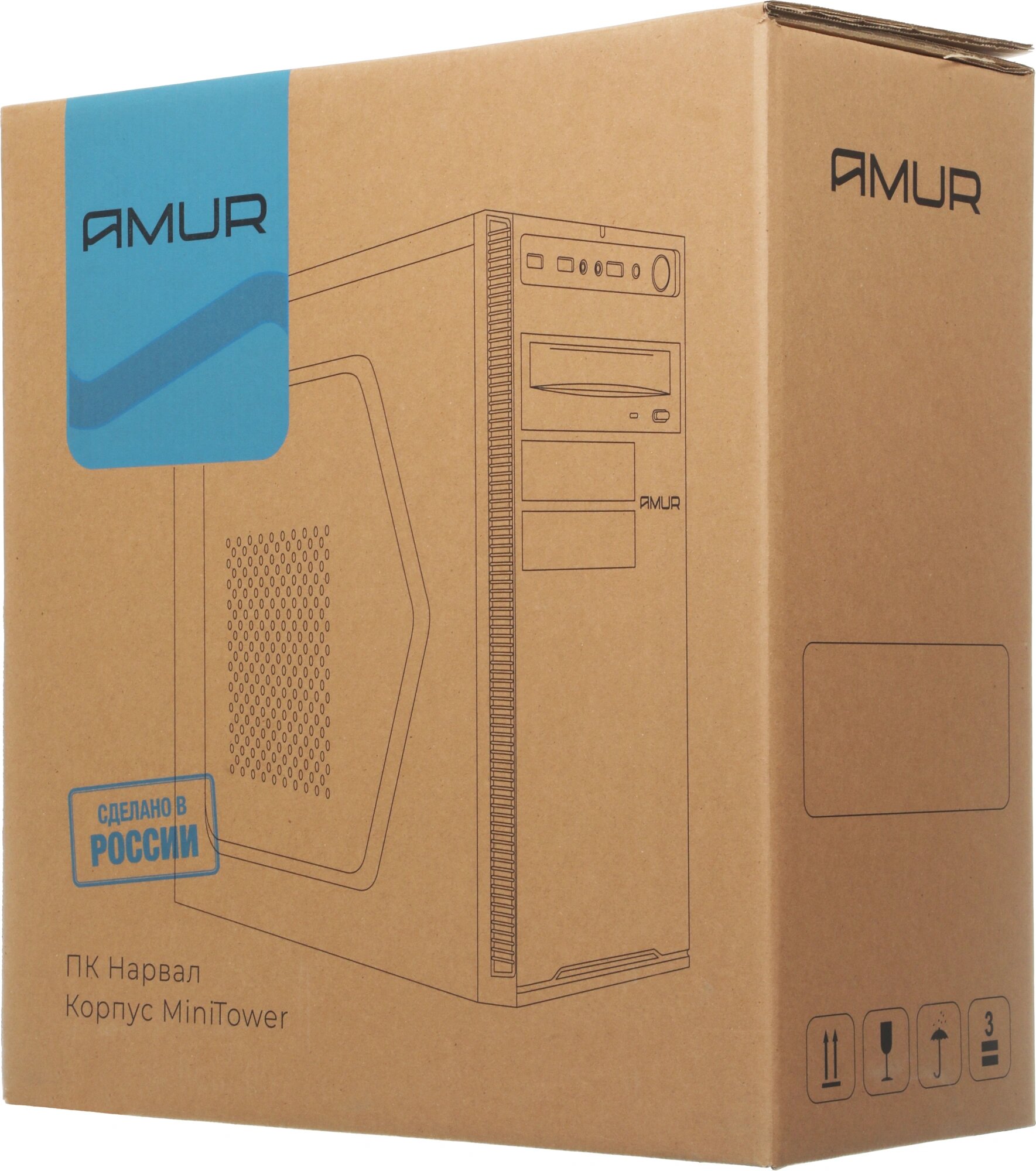 ПК Amur Нарвал A5A14 амуе.466219.002 MT Ryzen 5 3400G (3.7) 8Gb SSD256Gb RX Vega 11 FreeDOS GbitEth 400W мышь клавиатура черный (RUS) (амуе.466219.002 2169402)