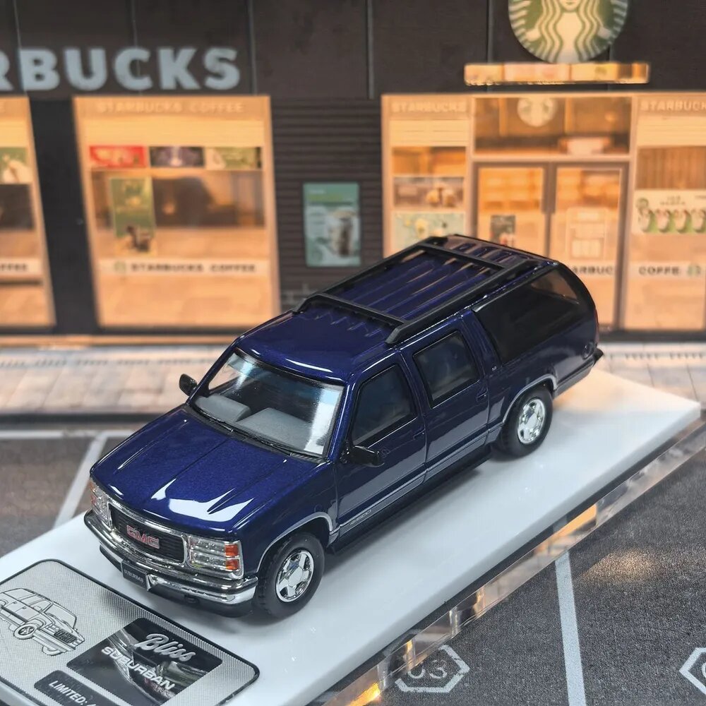 Коллекционная Машинка Bliss 1:64 HEC Red GMC Suburban GMT400 SUV Sports Model Diecast Collect Car