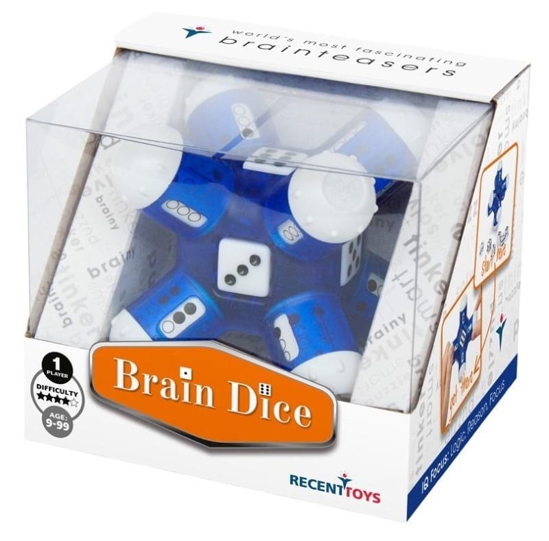 Головоломка Recent Toys Brain Dice, уровень 4/5, 8х8х8 см