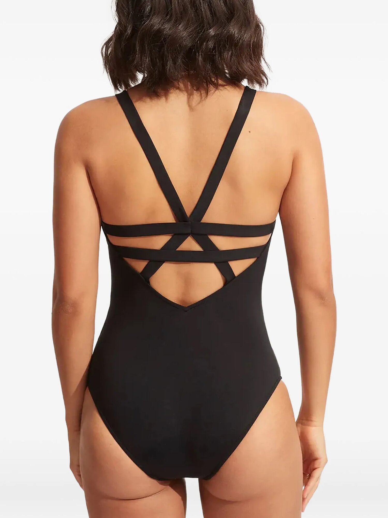Купальник Seafolly Strappy-back swimsuit, размер 44, black — фото 1