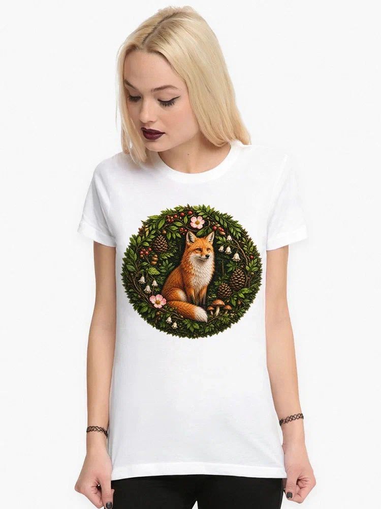 Футболка Design Heroes Лиса в лесу / Женская