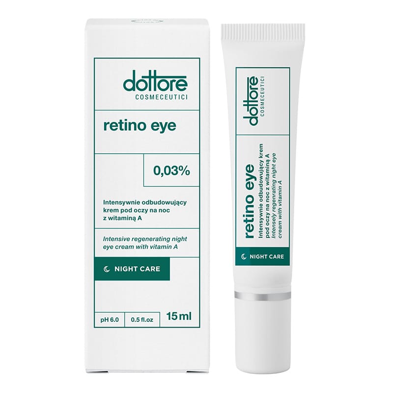 Крем для ухода за кожей Dottore Retino Eye интенсивно восстанавливающий крем под глаза на ночь с витамином A (ретинол 0,03%) 15 мл