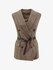 Пальто BRUNELLO CUCINELLI Belted double-breasted waistcoat, размер 42, коричневы...