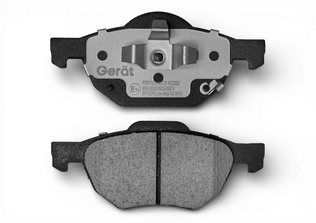 Тормозные колодки Gerat BPF063PG (передние) Low-metallic для а/м HONDA ACCORD