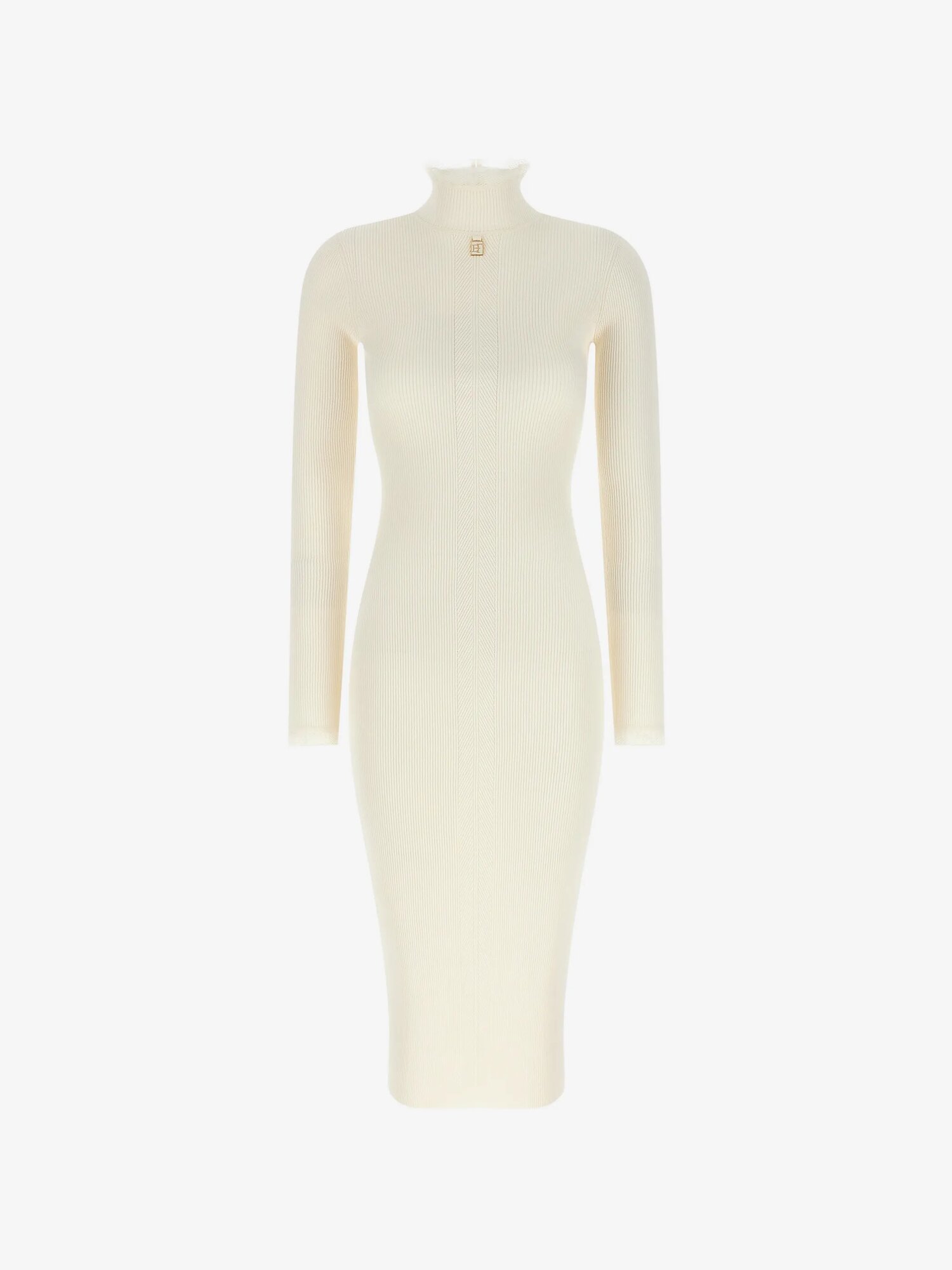 Платье Ribbed-knit tulle-trim dress