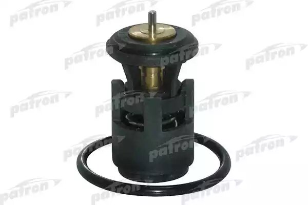 Термостат Patron PE21004, 87 °C, с прокладкой, для VW: BORA 1.4/1.6/1.6FSi 00-05, CADDY 95-04, GOLF 93-, POLO 99-, VENTO 91-98\