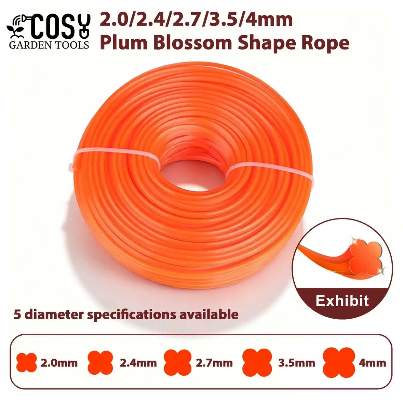 Леска COSY Plum Blossom 2.0-4.0 мм 25M, 2.0mm