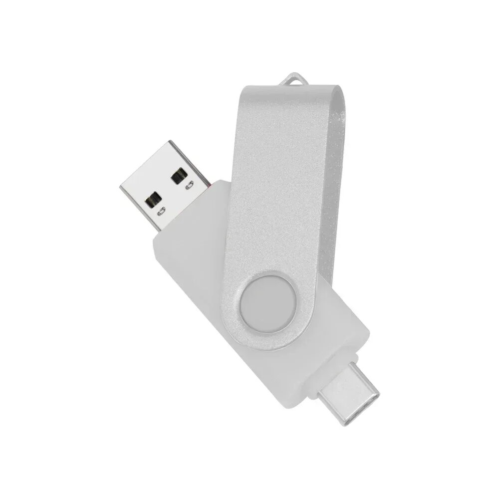 Флешка 2-в-1 USB/Type-C 64ГБ Белая