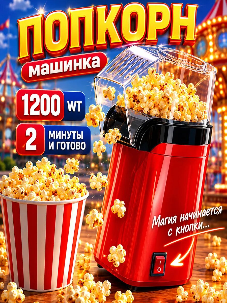 Попкорница для дома, аппарат для попкорна