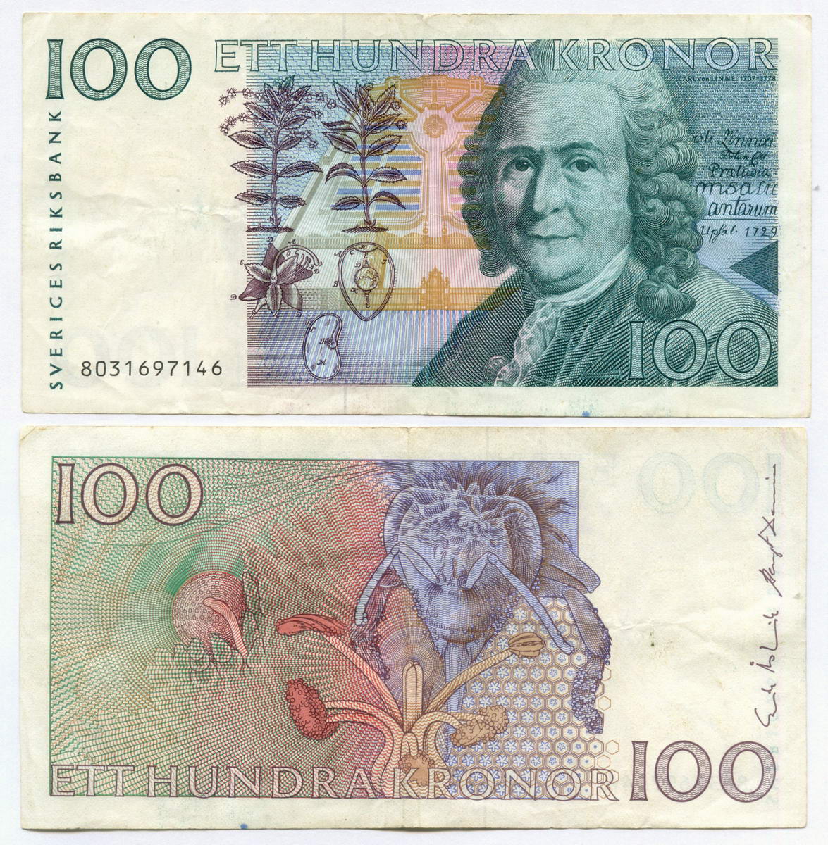 Банкнота Швеция 100 крон 1988 год 8031697146. VF