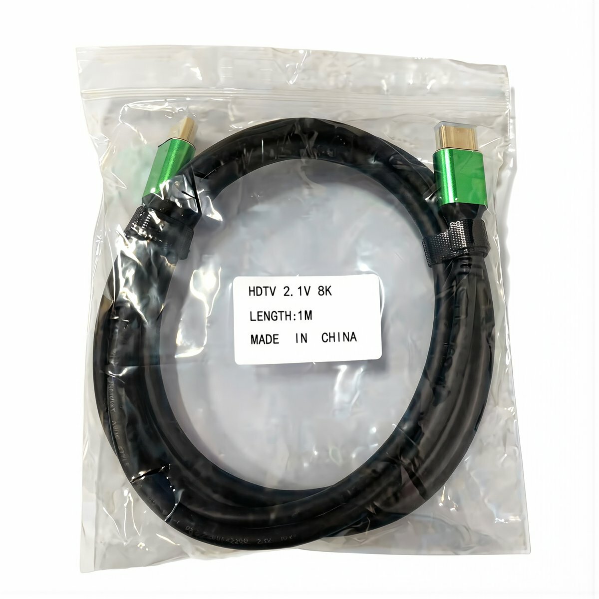 Кабель HDMI 2.1 8K длина 1 метр зеленый алюминий золотые контакты передача видео для телевизора проектора монитора, 2M